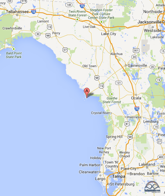 Cedar Key Florida Map Cedar Key And Horseshoe Beach To Steinhatchee